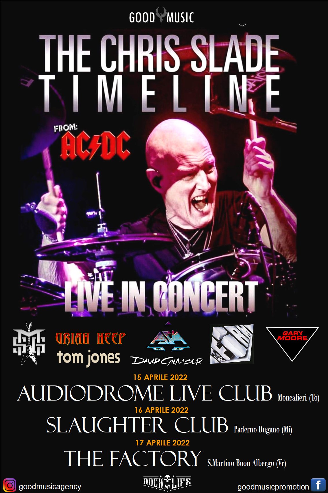 THE CHRIS SLADE TIMELINE: torna in Italia per tre appuntamenti ad ...
